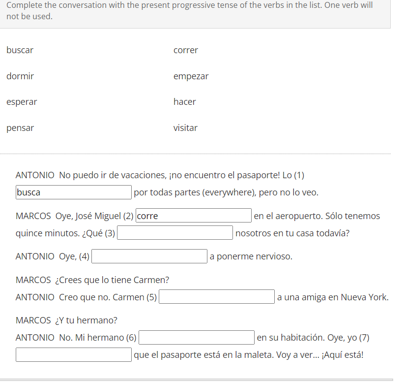 Complete the conversation with the present | Chegg.com