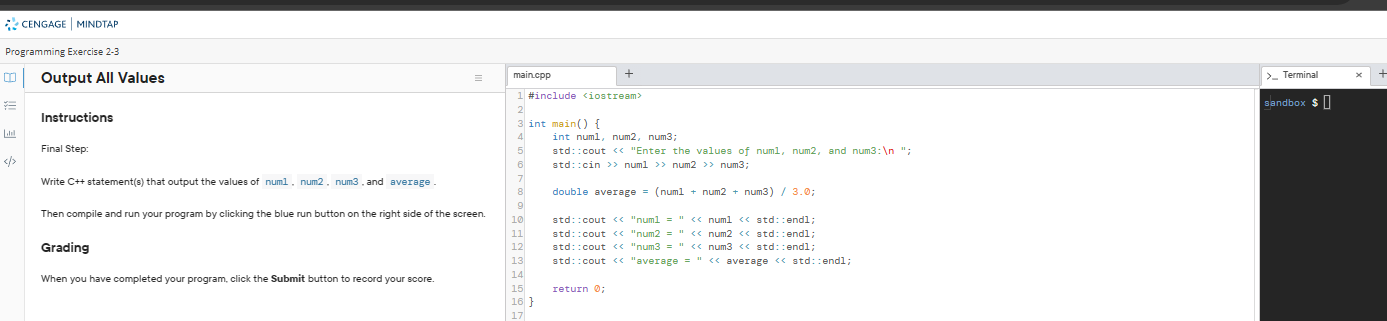 Solved Instructions Final Step: Write C++ statement(s) that | Chegg.com