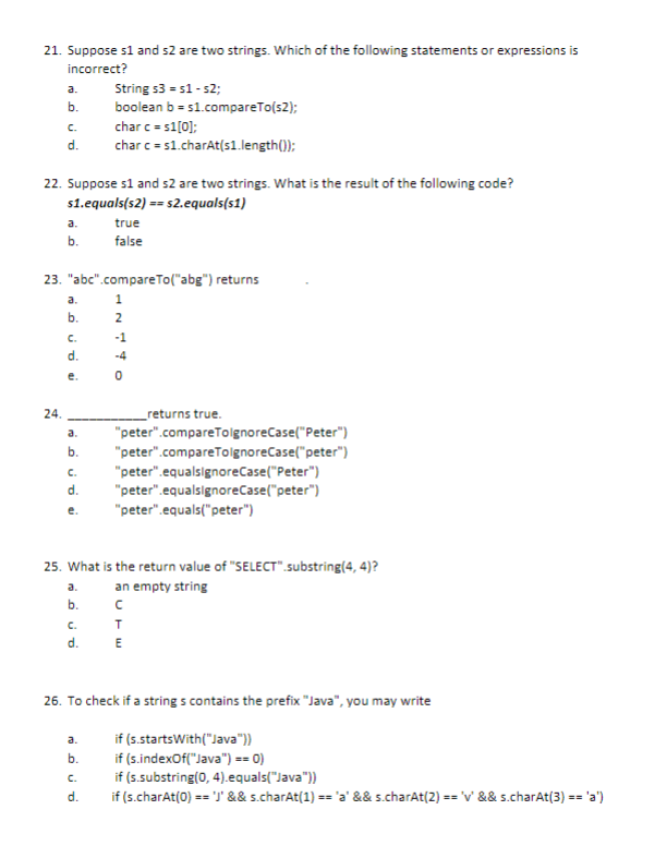 Solved 1. Math.asin(0.5) returns. a. 30 b. | Chegg.com