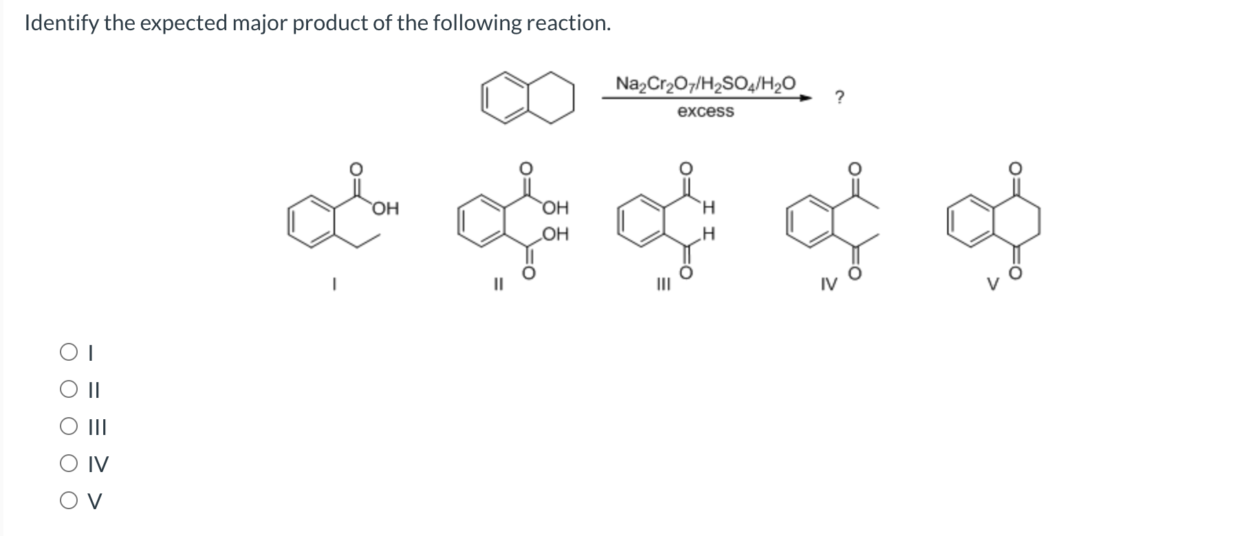 Solved Identify the expected major product of the following | Chegg.com