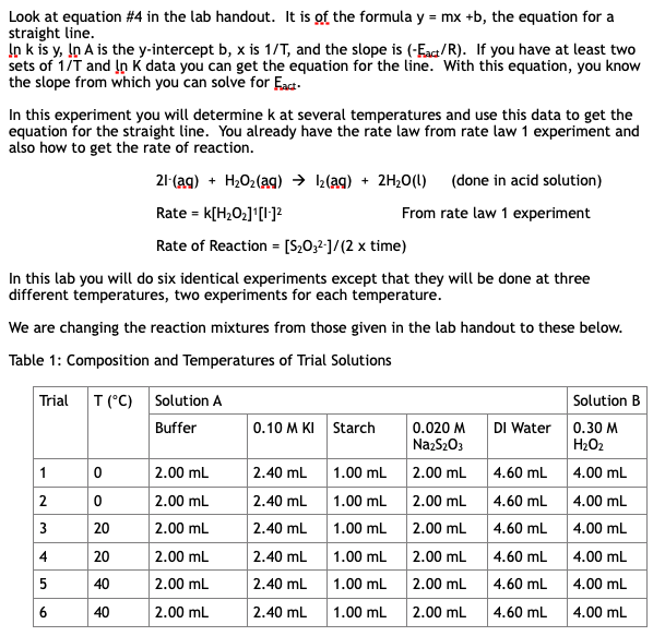 Solved Look at equation #4 in the lab handout. It is of the | Chegg.com