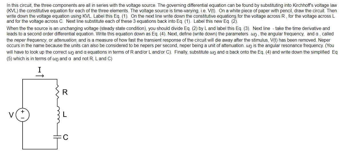 Solved In this circuit, the three components are all in | Chegg.com