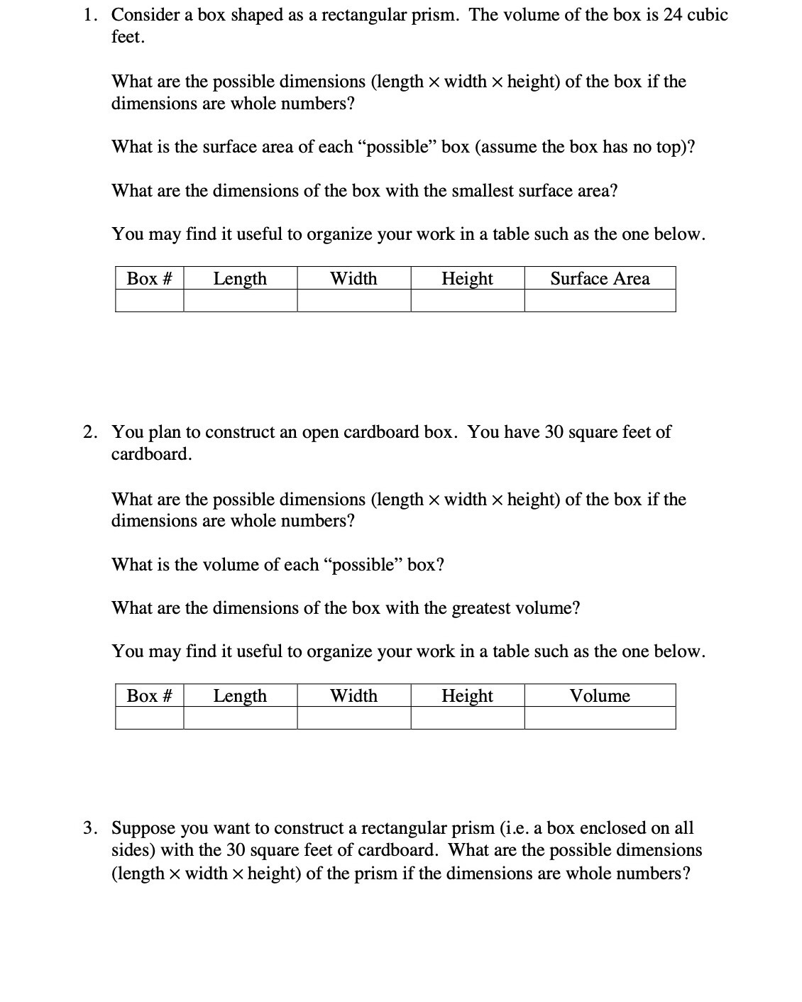 Solved Consider a box shaped as a rectangular prism. The | Chegg.com