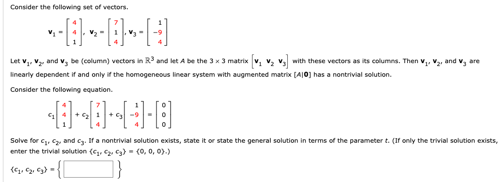 Solved Consider the following set of vectors. v2 vwith these | Chegg.com