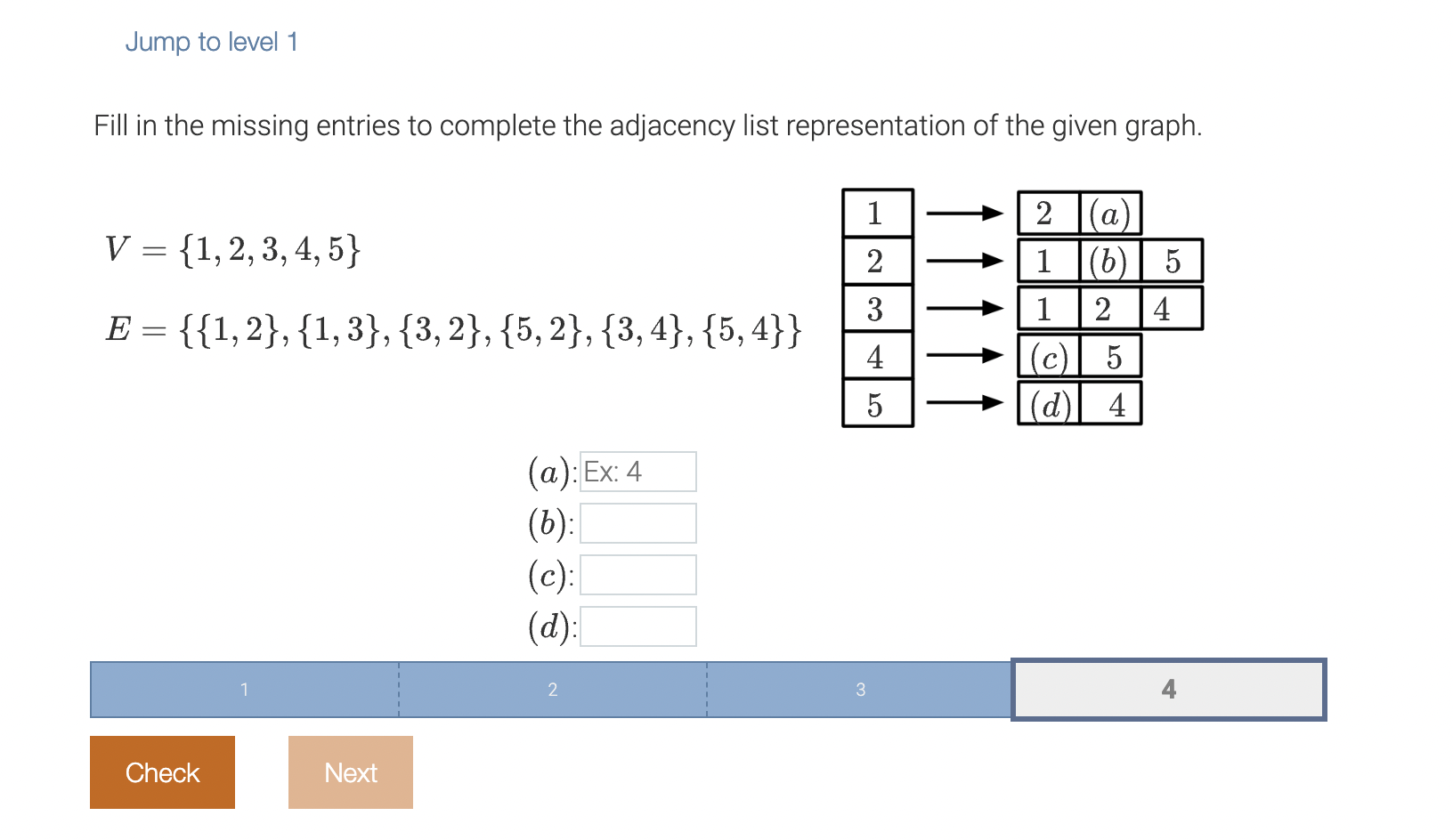 Solved Jump to level 1Fill in the missing entries to | Chegg.com