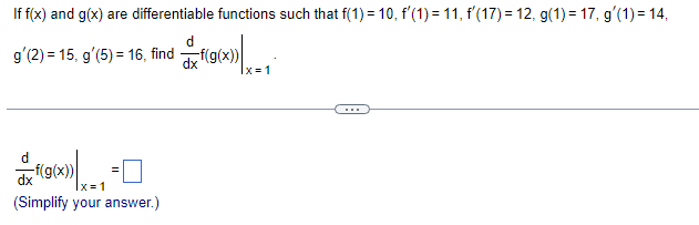 Solved If f(x) and g(x) are differentiable functions such | Chegg.com