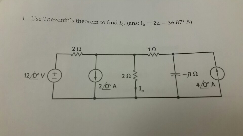 Solved 4. Use Thevenin's theorem to find i. (ans. l. = 22 - | Chegg.com