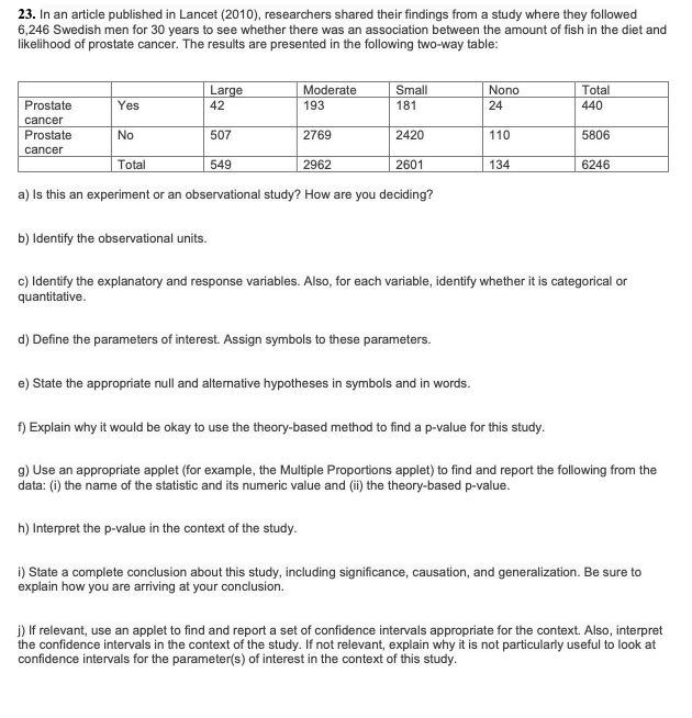 23. In an article published in Lancet (2010), | Chegg.com