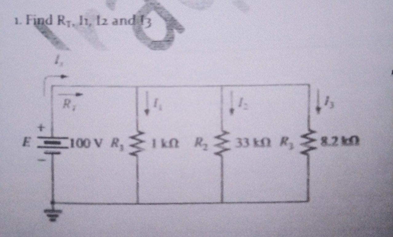 Solved 1. Find Ri, hi, 12 and 13 1 R 11 14 100 V R, IR, 3330 | Chegg.com