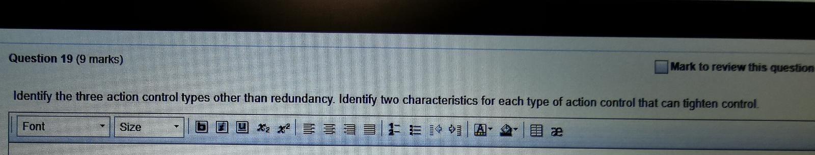 Solved Question 19 (9 marks) Mark to review this question | Chegg.com