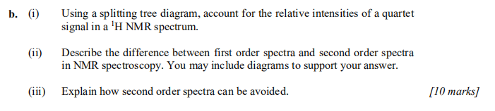 Solved b. (i) (ii) Using a splitting tree diagram, account | Chegg.com