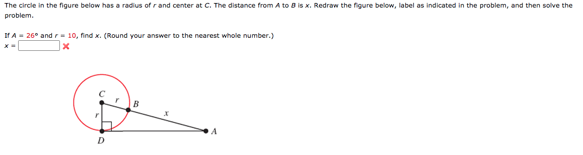 Solved The circle in the figure below has a radius of r and | Chegg.com