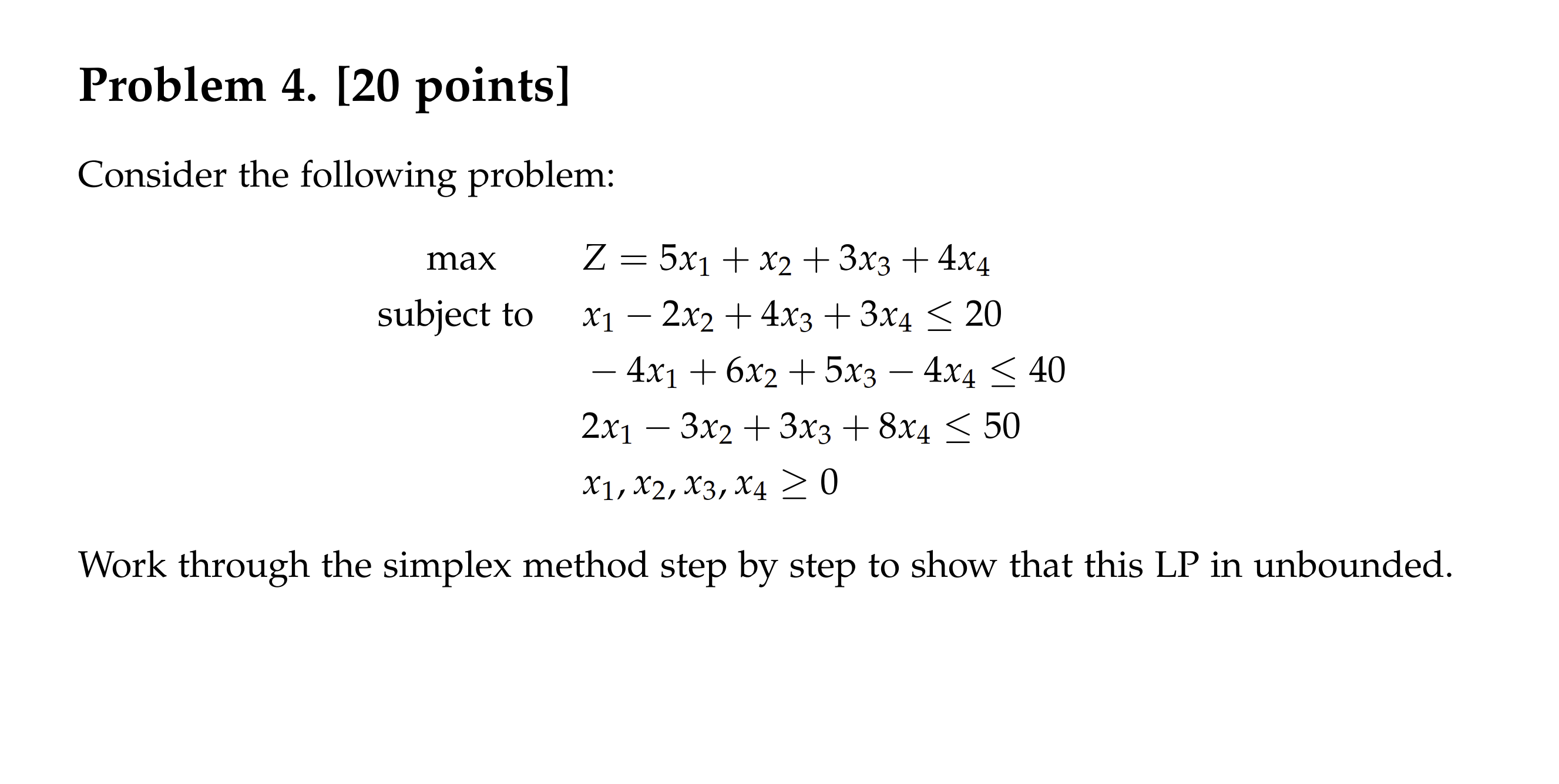 Solved Consider the following problem: max subject to | Chegg.com