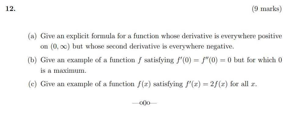 Solved (a) Give an explicit formula for a function whose | Chegg.com