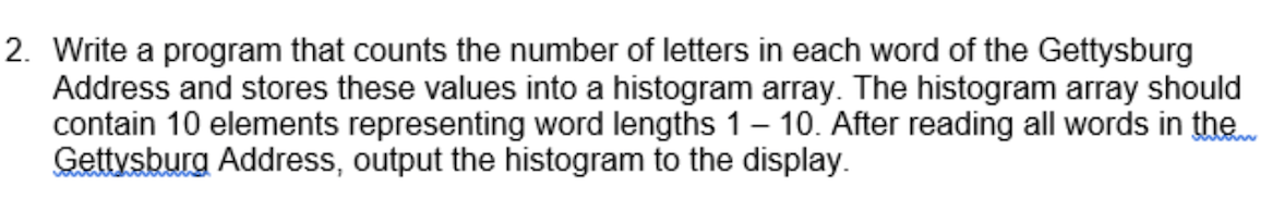 Solved 2. Write a program that counts the number of letters | Chegg.com
