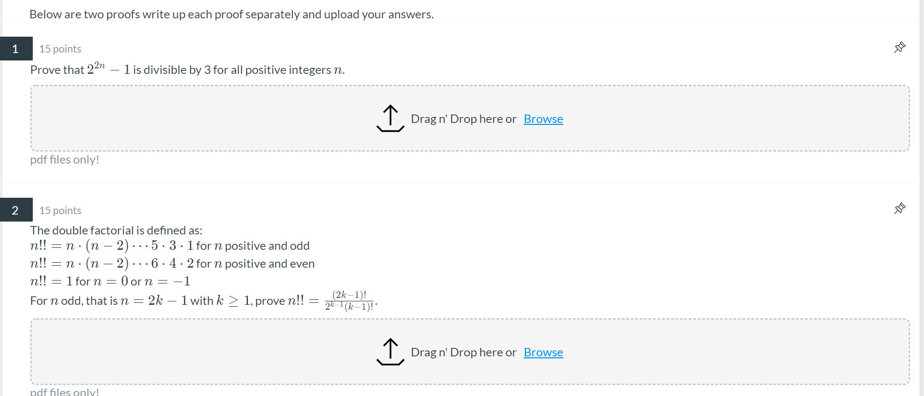 Solved Below are two proofs write up each proof separately | Chegg.com