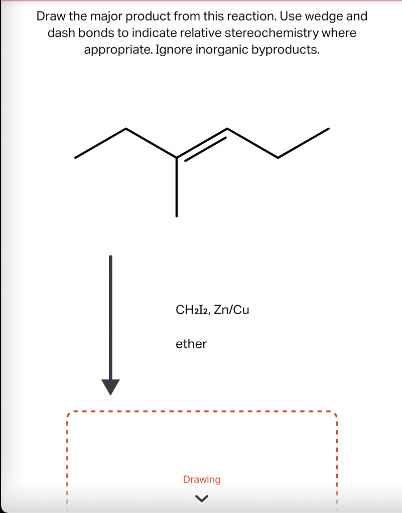 Solved Draw the major product from this reaction. Use wedge | Chegg.com