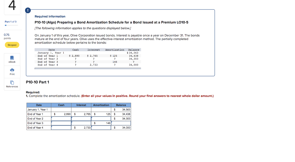 Solved 4 Part 1 of 9 Required information P10-10 (Algo) | Chegg.com