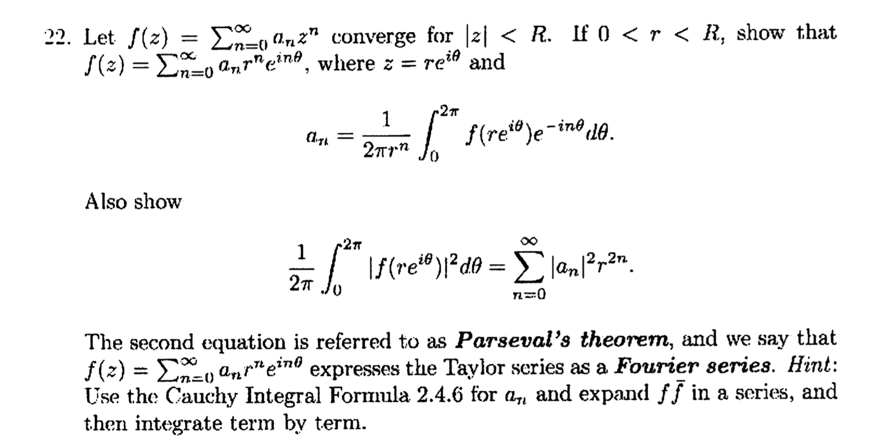 Solved Let f(z)=\\\\sum_(n=0)^(\\\\infty ) a_(n)z^(n) | Chegg.com