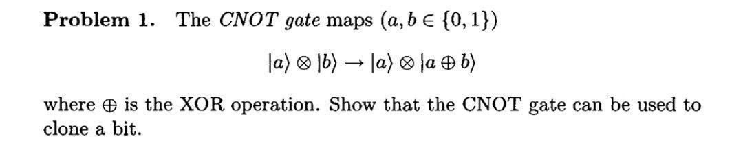 Solved Problem 1. The CNOT gate maps (a, b € {0,1}) la) o | Chegg.com