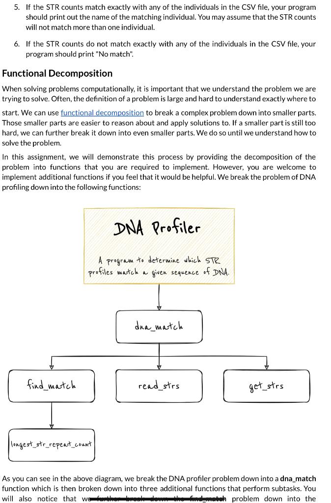 Solved PROJECT 3 DNA PROFILER Please Help with this | Chegg.com