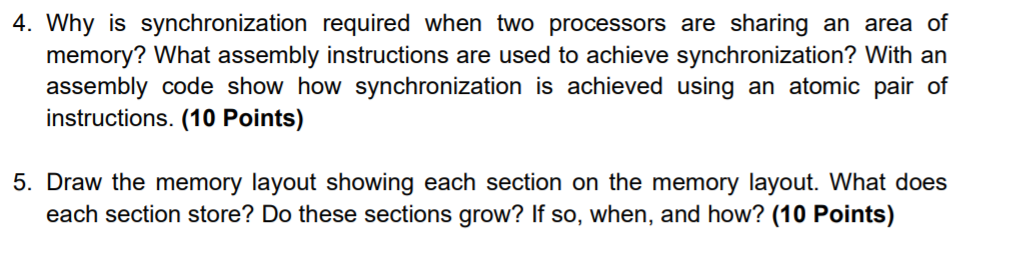 Solved 4. Why is synchronization required when two | Chegg.com
