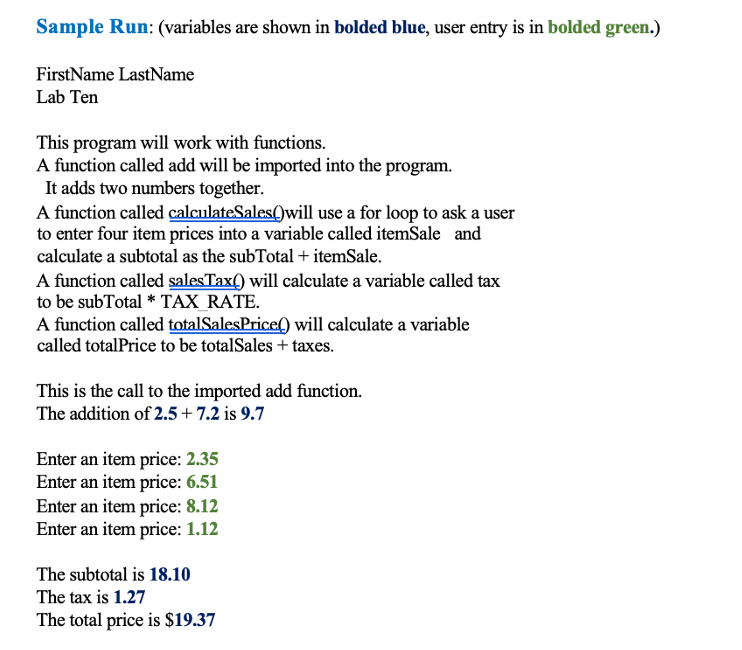 Solved Create a program called example.py will have only | Chegg.com