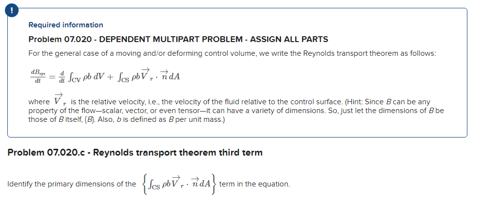 Solved Required information Problem 07.020 - DEPENDENT | Chegg.com