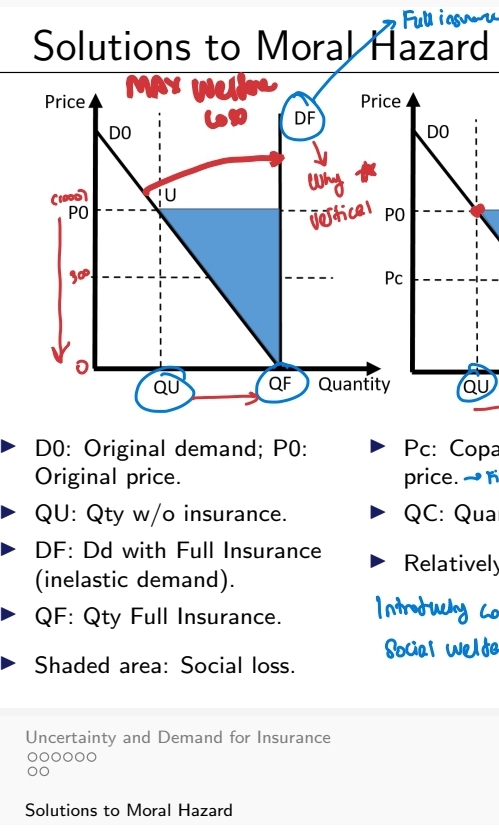Solved Solutions to Moral Al Hazard D0: Original demand; P0: | Chegg.com
