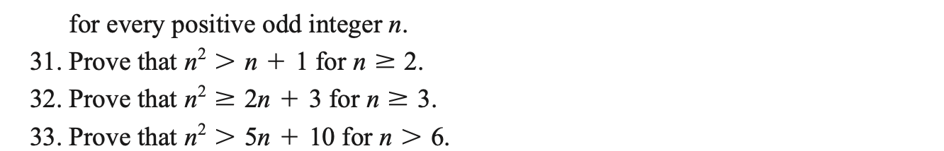 Solved for every positive odd integer n. 31. Prove that n? > | Chegg.com