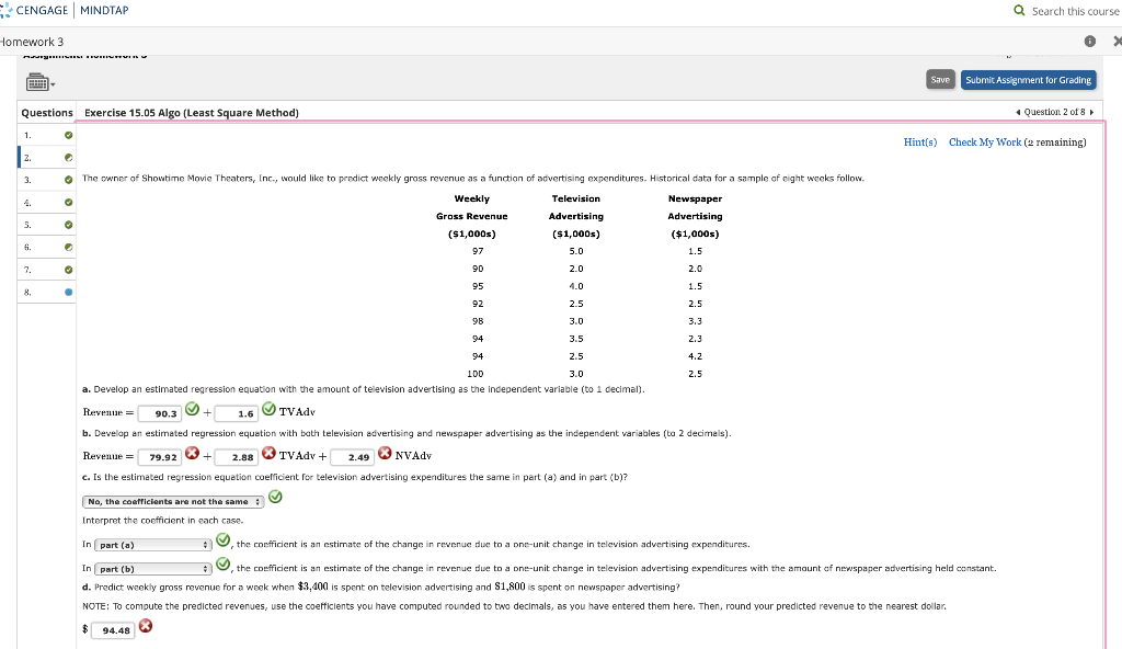 Solved CENGAGE MINDTAP Search this course Homework 3 HILL | Chegg.com