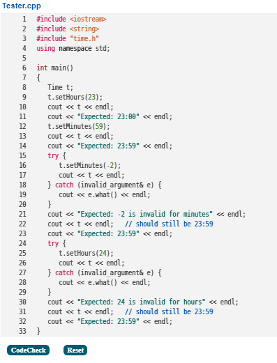 Solved Change setHours and setminutes to member functions. | Chegg.com