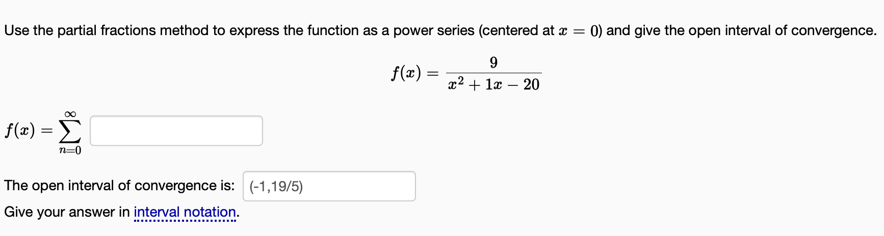 Solved Use the partial fractions method to express the | Chegg.com