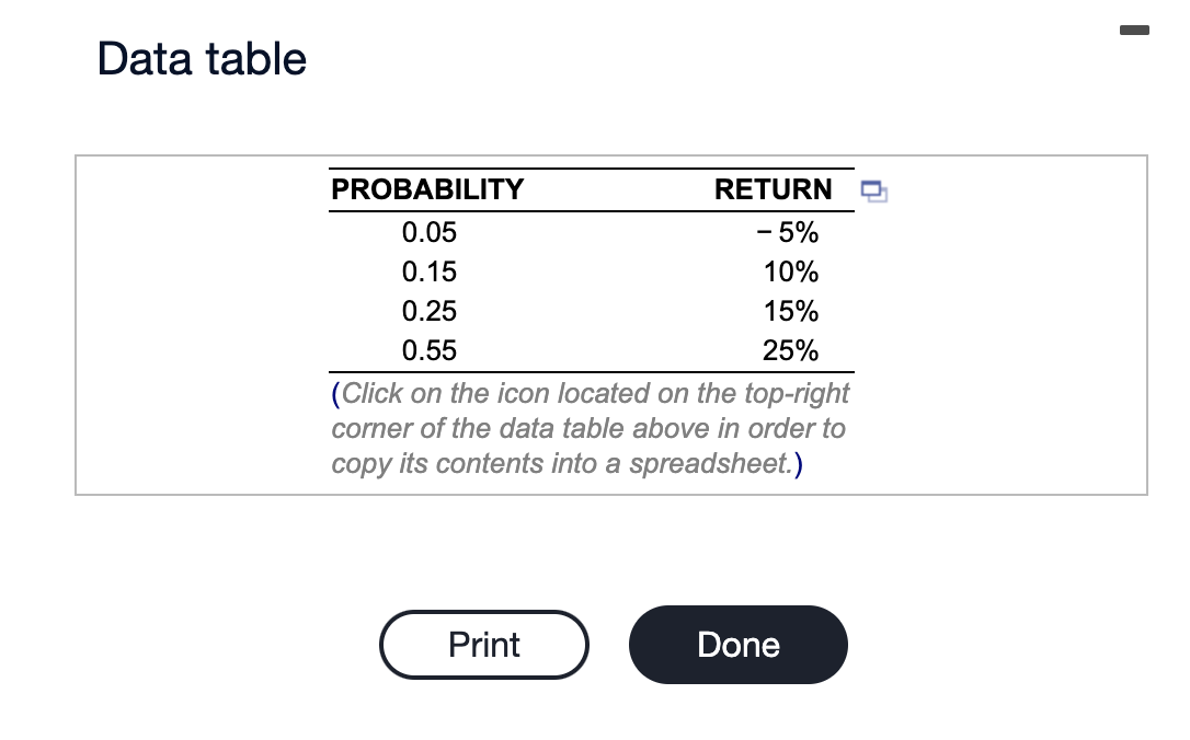 Solved (Expected return and risk) Universal Corporation is | Chegg.com