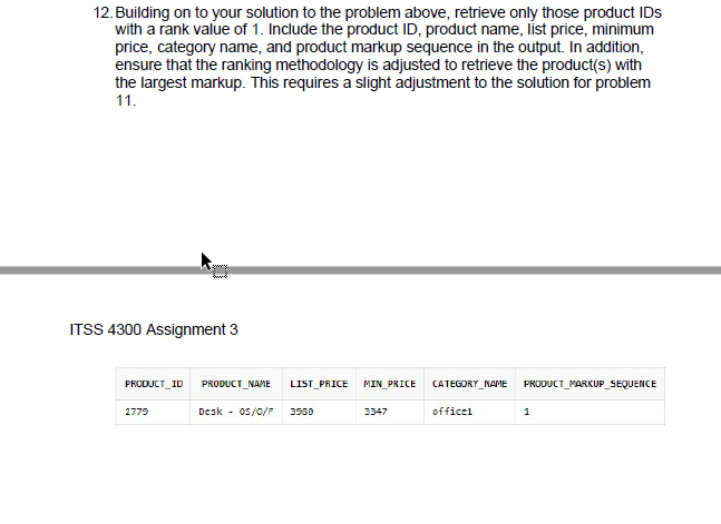Solved ITSS 4300 Assignment 3 Assignment Information Schema | Chegg.com