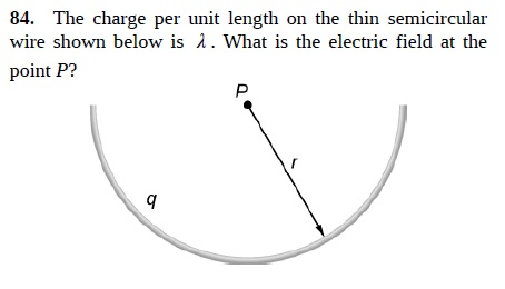 Solved 84. The charge per unit length on the thin | Chegg.com