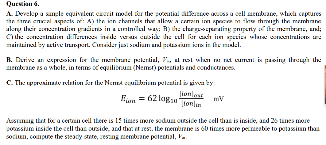 Question 6. A. Develop a simple equivalent circuit | Chegg.com