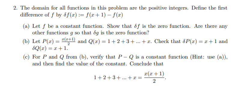 Solved 2. The domain for all functions in this problem are | Chegg.com