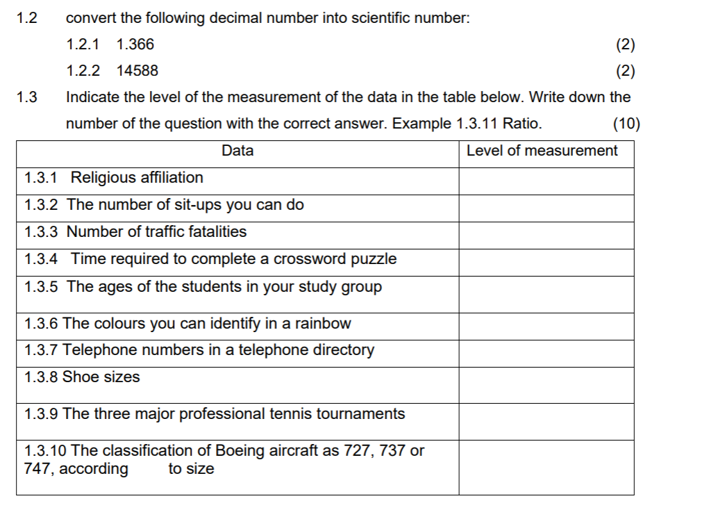 Solved 1.2 convert the following decimal number into | Chegg.com