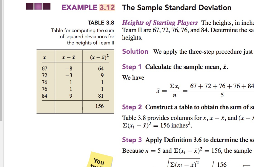 Solved Calculating Standard Deviation By Hand Can Be Very Chegg