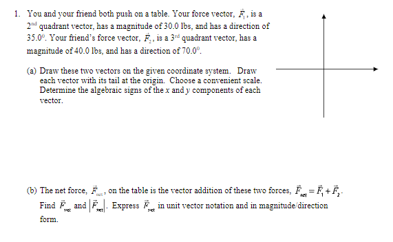 Solved 1. You and your friend both push on a table. Your | Chegg.com