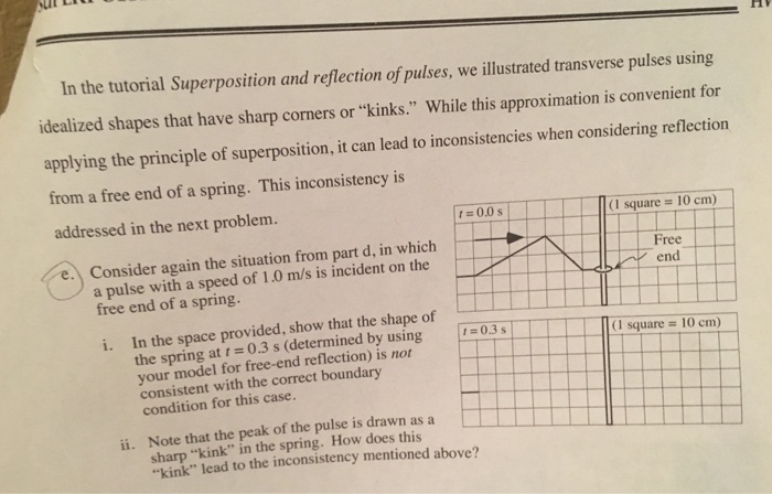 In the tutorial Superposition and reflection of | Chegg.com
