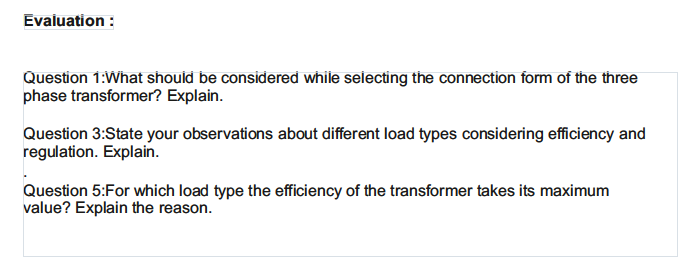 Experiment 26: LOADED OPERATION OF THE TRI-PHASE | Chegg.com