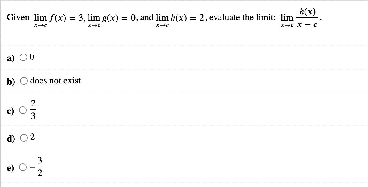 Solved For the following limit, find the largest d that | Chegg.com