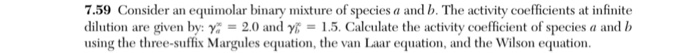 Solved Consider an equimolar binary mixture of species a and | Chegg.com