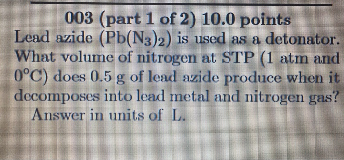 Lead Azide