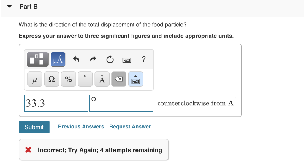 Solved Review A food particle from your breakfast takes a | Chegg.com