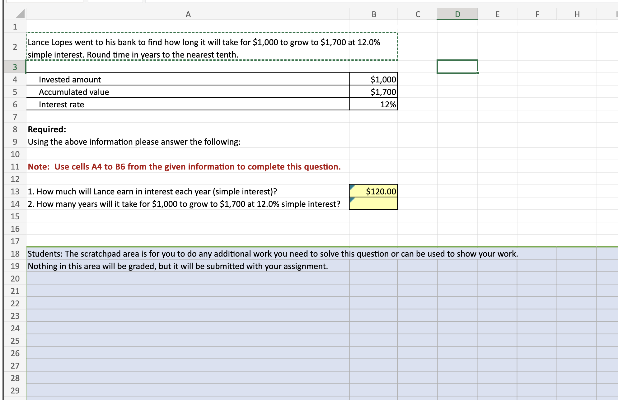 Solved need help learning to solve problem on excel. PLEASE | Chegg.com