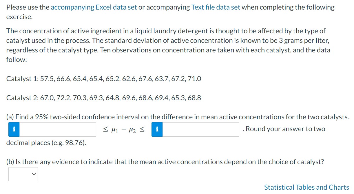 Solved Please use the accompanying Excel data set or | Chegg.com