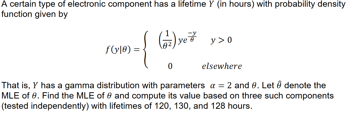Solved A certain type of electronic component has a lifetime | Chegg.com